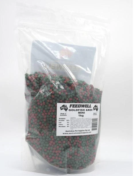 Mandalong Stock Feeds. Goldfish Koi Mini Pellets 1KG